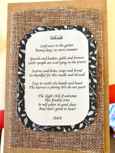 Crafting in August: Write and Send a Poem